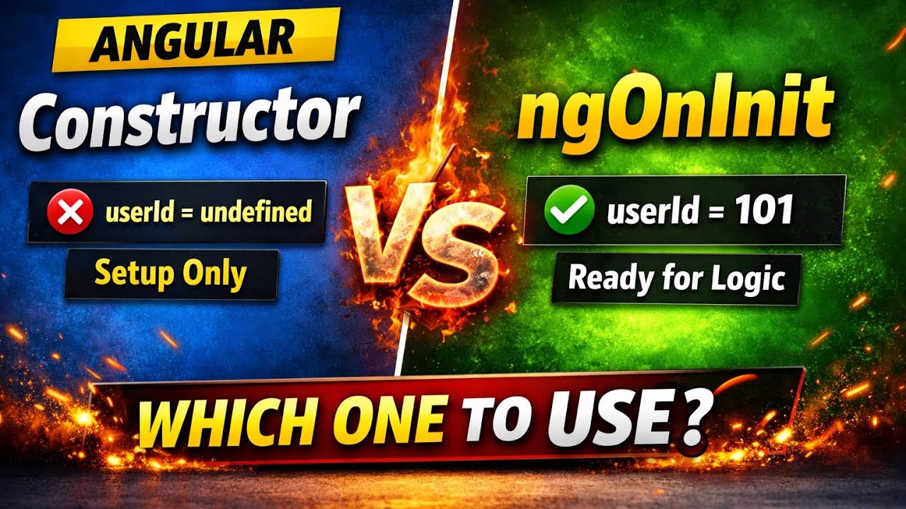 Constructor vs ngOnInit in Angular | When & Why to Use Each