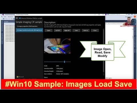 Windows 10 UWP Sample: Images Pictures Load Rotate Scale Save