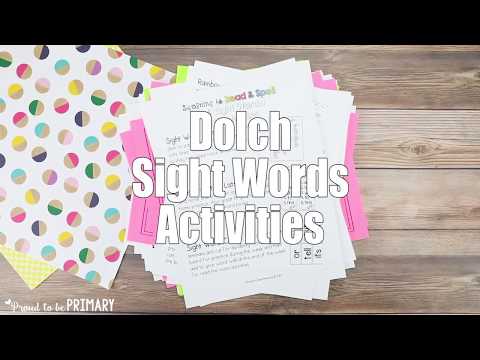 Dolch Sight Words Activities