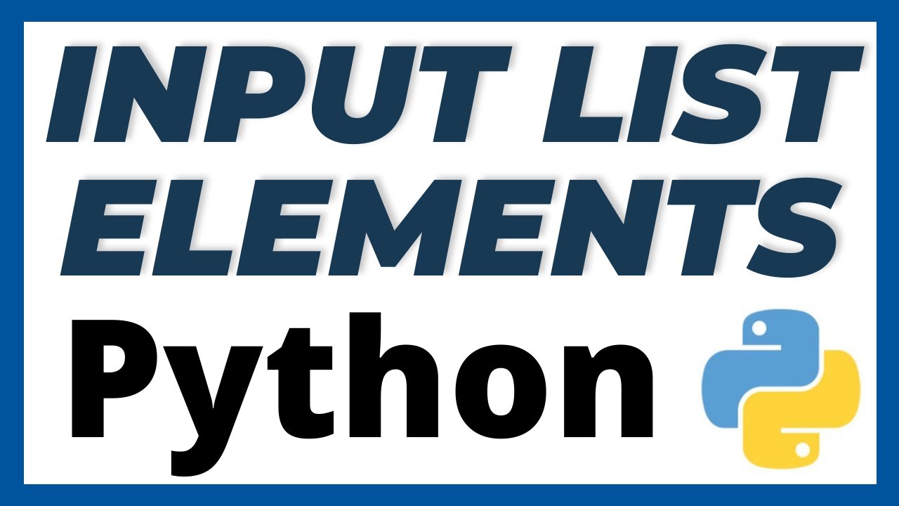 How to input a list in Python from user using for loop and while loop tutorial