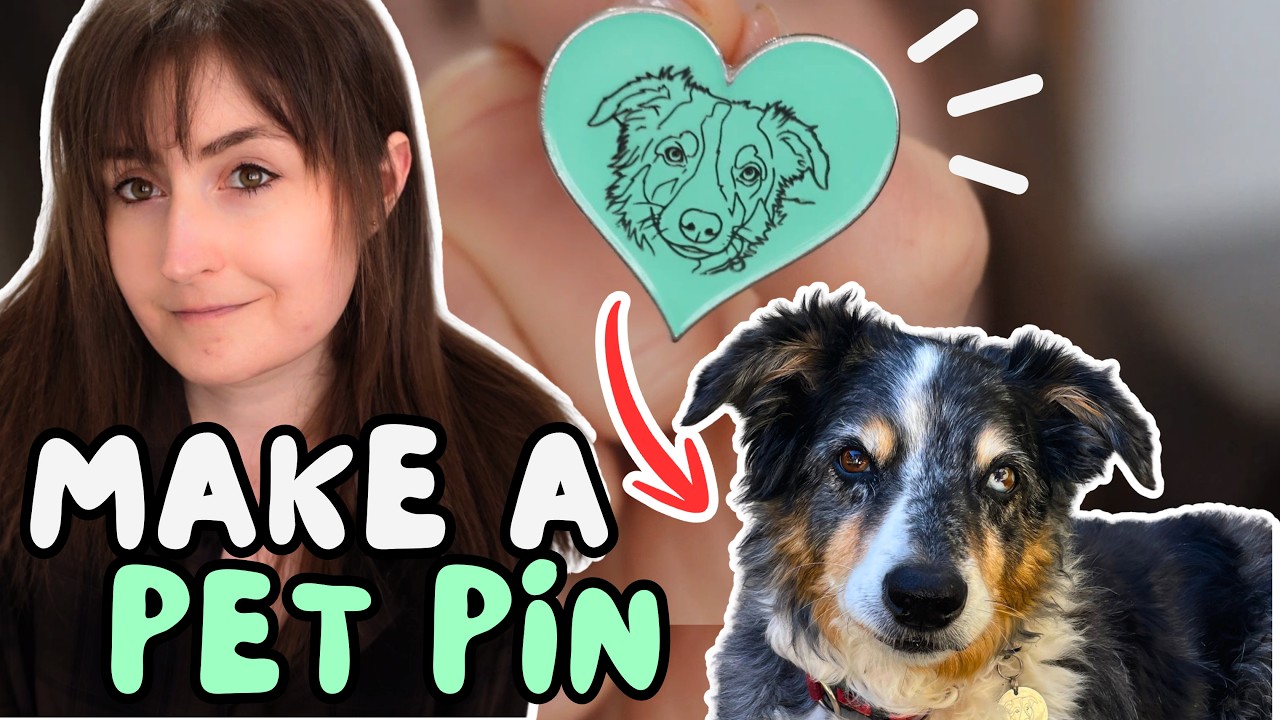 How I Make a Personalised Pet Pin of my Dog! 🐶