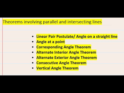 Corresponding, Alternate and Consecutive angles