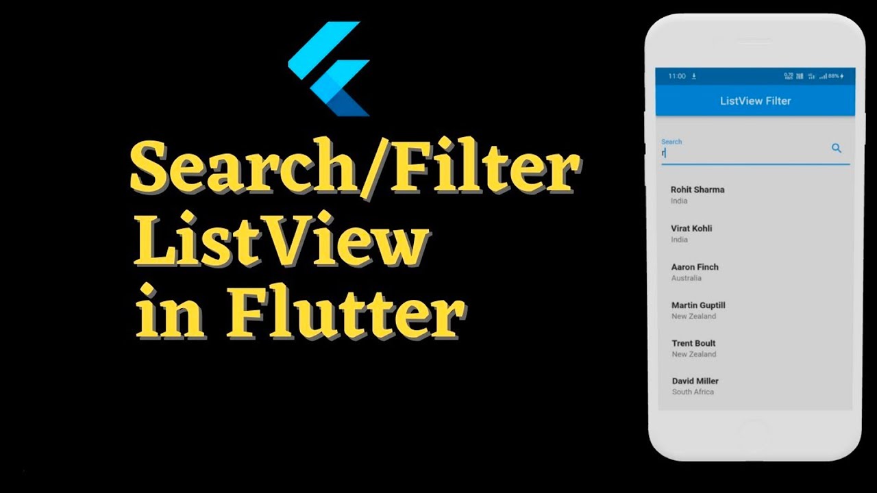 Flutter ListView Search With TextField