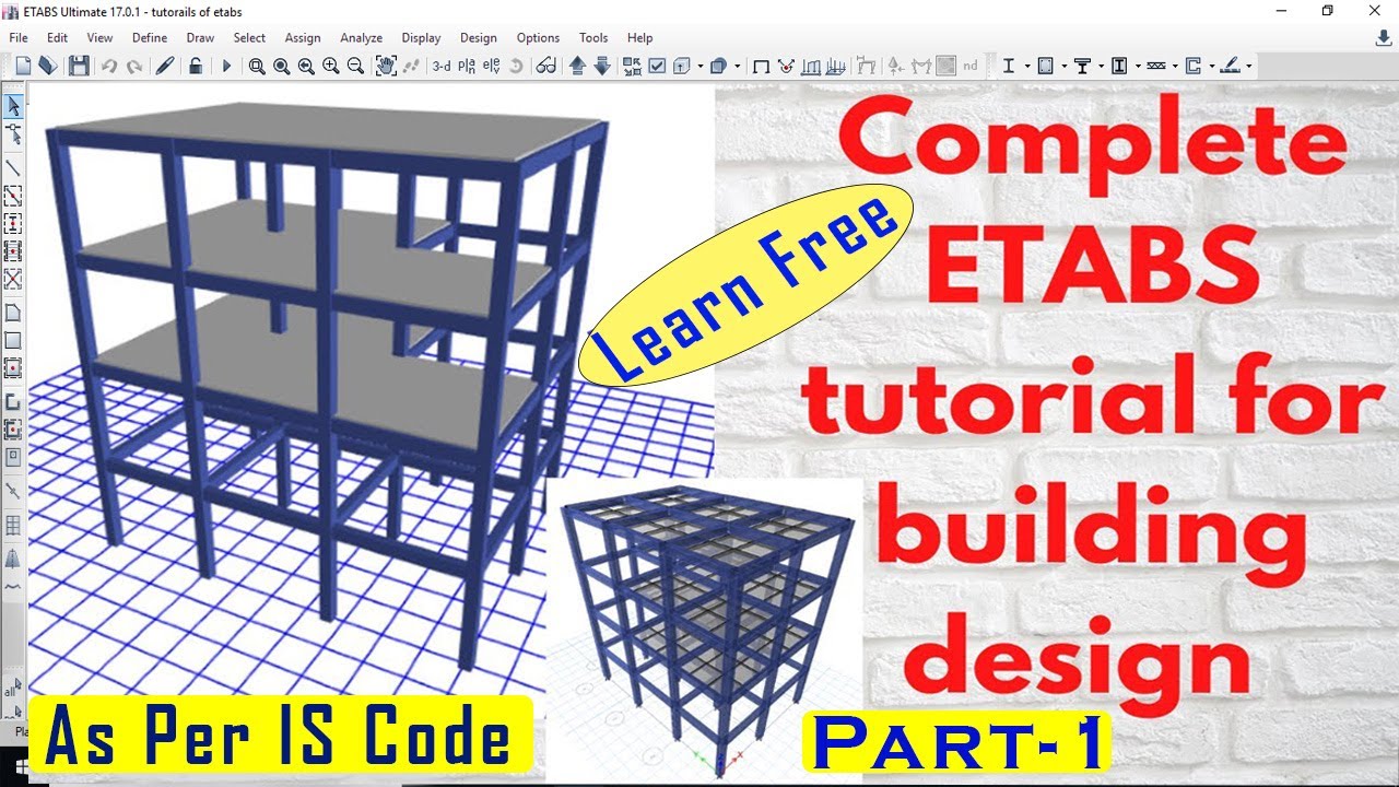 ETABS Tutorial For Building Design Part -1 | Modeling Of Building | ETABS Tutorial For Beginners