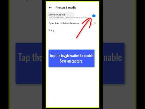 How to Turn ON and OFF Auto-save photos Options from messenger app #shorts