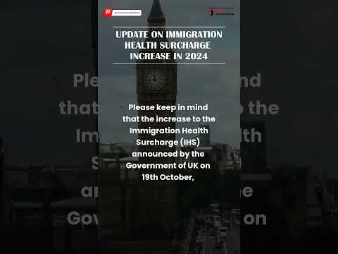 New Update on Immigration Health Surcharge Increase in 2024 ~ UK IHS FEE 2024 #ytshorts #IHS2024