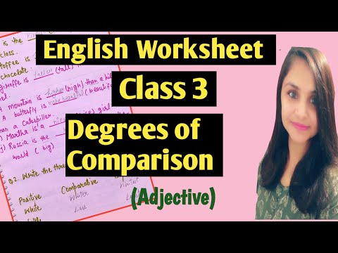 Degrees of Comparison Worksheet for class 3/ English Grammar Worksheet / English for class 3