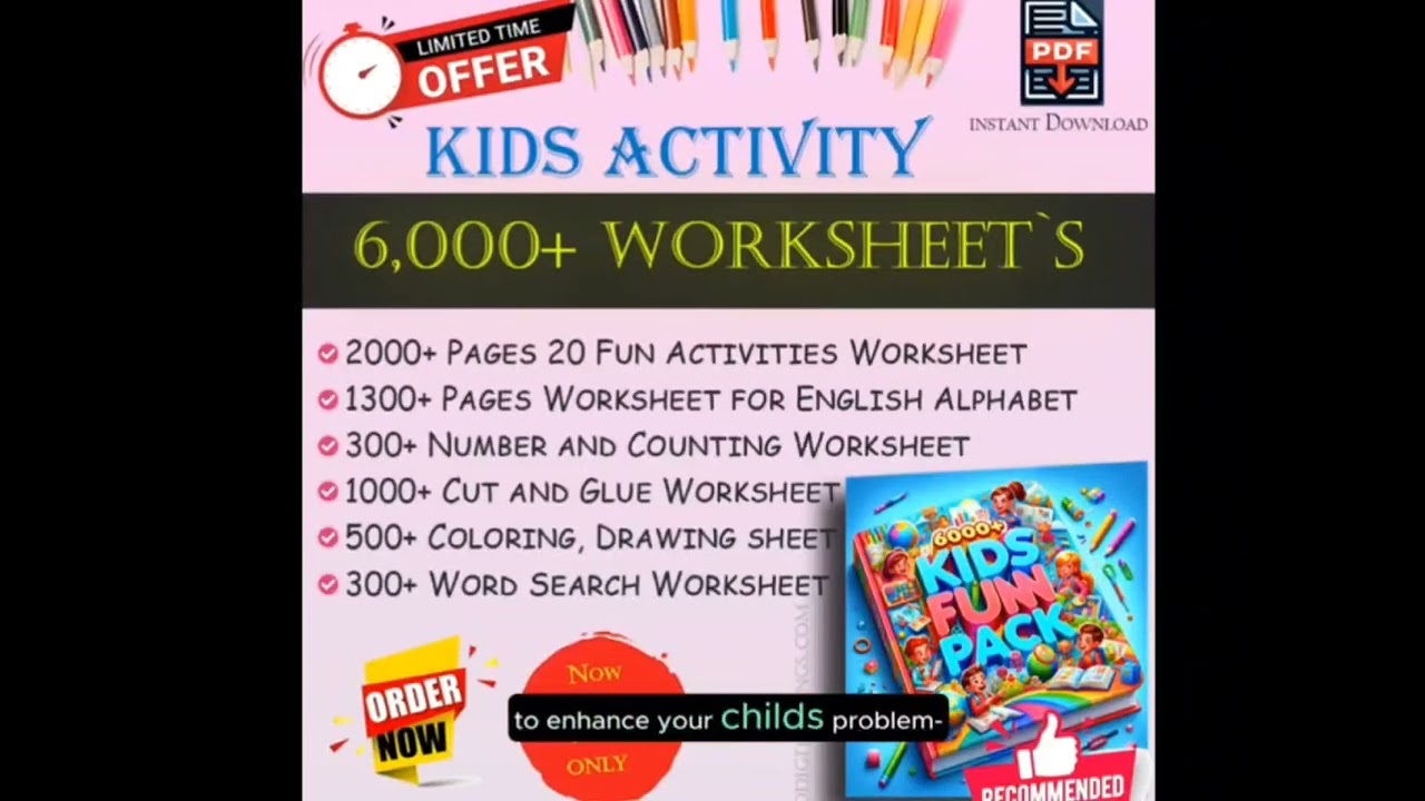 6000+ Printable Worksheets to Boost Your Child’s Skills | Fun & Educational!