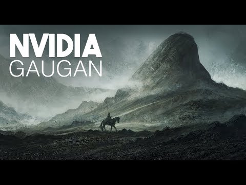 Creating Landscape with AI - Nvidia Gaugan Digital Painting Speedpaint 2