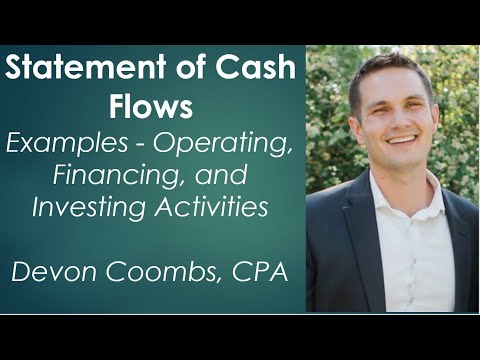 Statement of Cash Flows - Test and Answers - Operating, Financing, and Investing