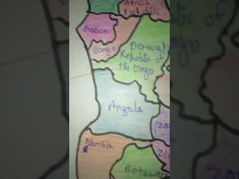 #Africa continent map #Drawing #SJ Drawing Academy