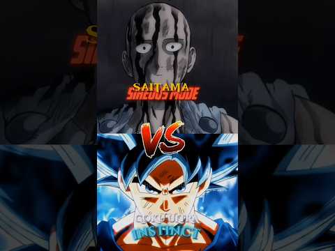 goku ultra instinct vs saitama serious mode 100% #anime #gokuultrainstinct #saitama