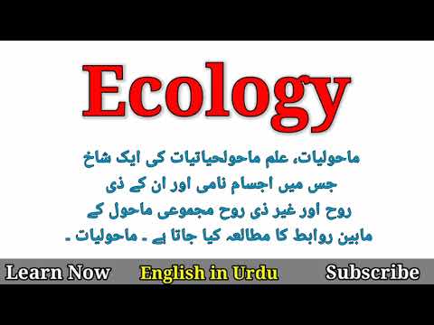 Ecology Meaning in Urdu
