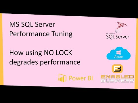 NOLOCK hint can degrade performance too.