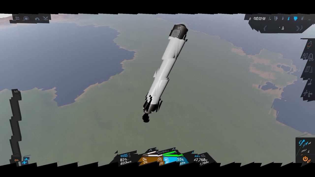 Simplerocket 2 | Automated suicide burn landing