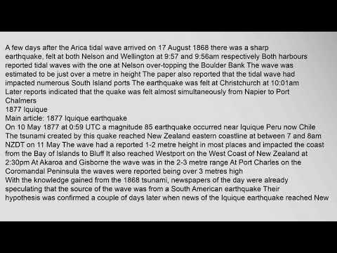Tsunamis affecting New Zealand