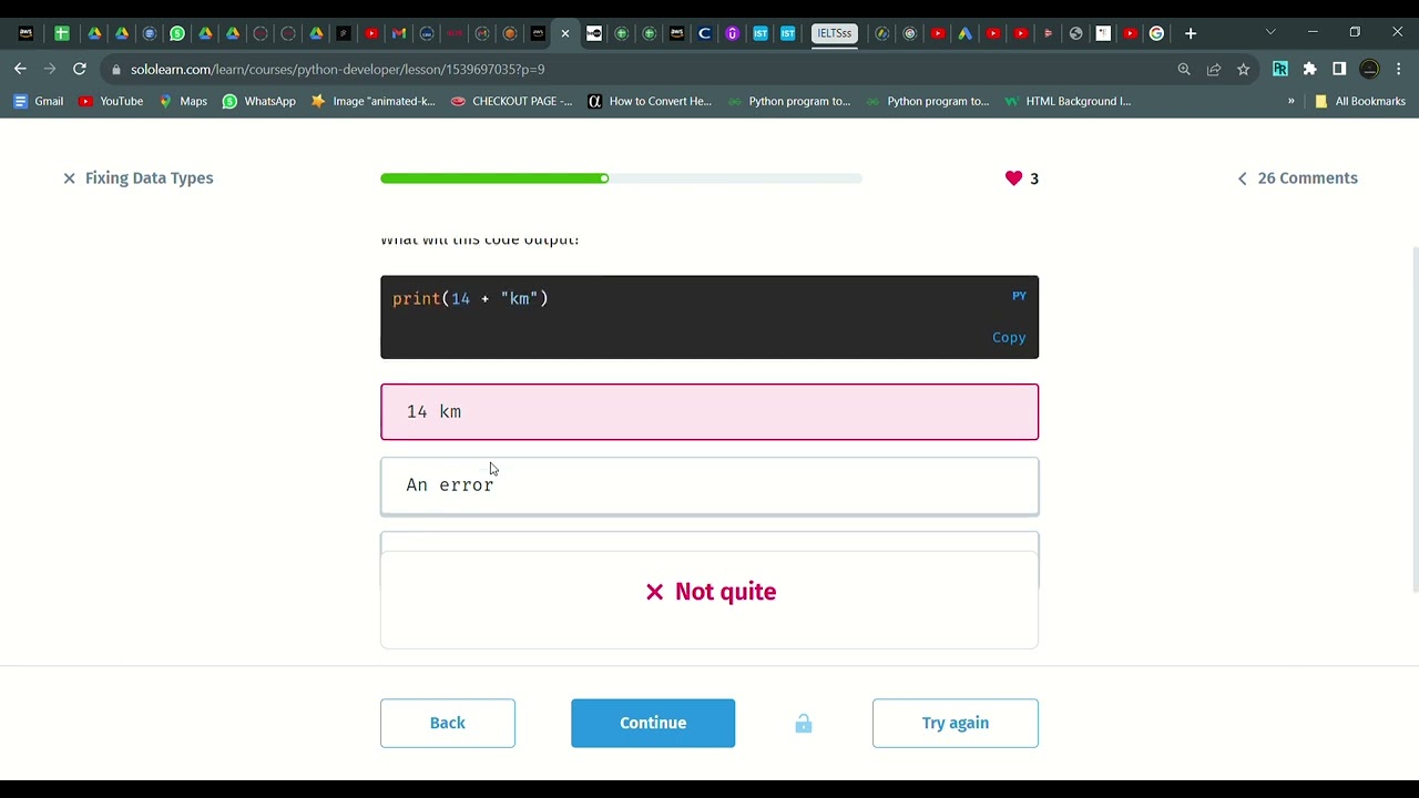 28 Fixing Data Types | Python Developer | Sololearn