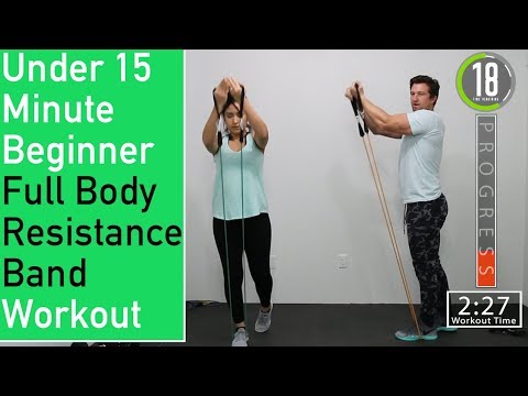 Under 15 Minute Beginner Resistance Band Workout [ Full Body ] 💪