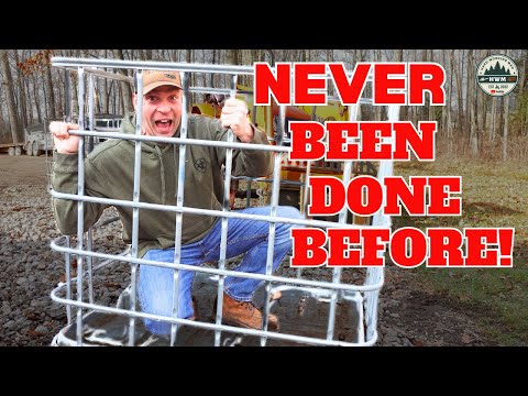 The BEST Way To Use IBC Totes For Firewood! I Think?