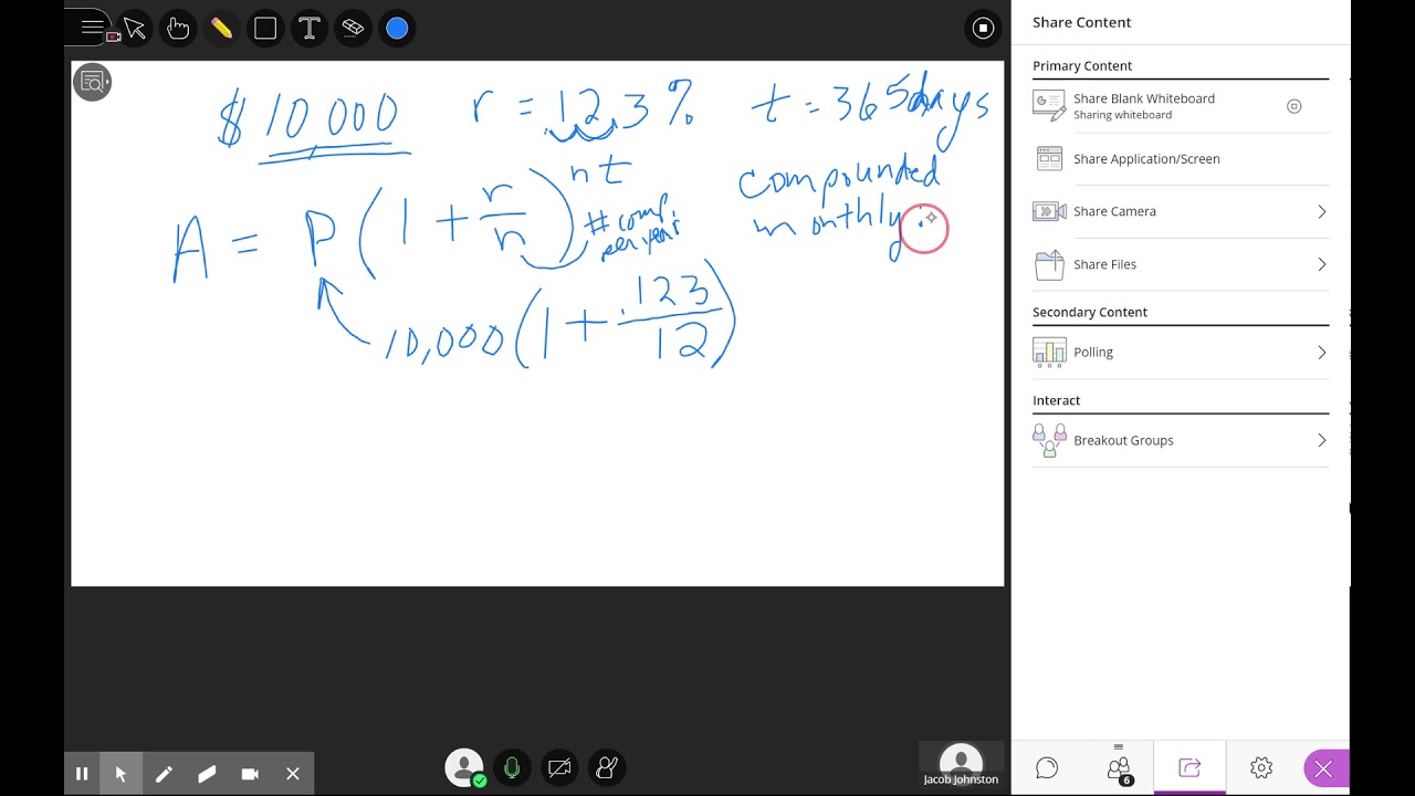 1103 Compound Interest on Desmos