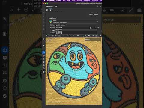 How to make patches with the Embroidery Material in Substance Painter #substancepainter