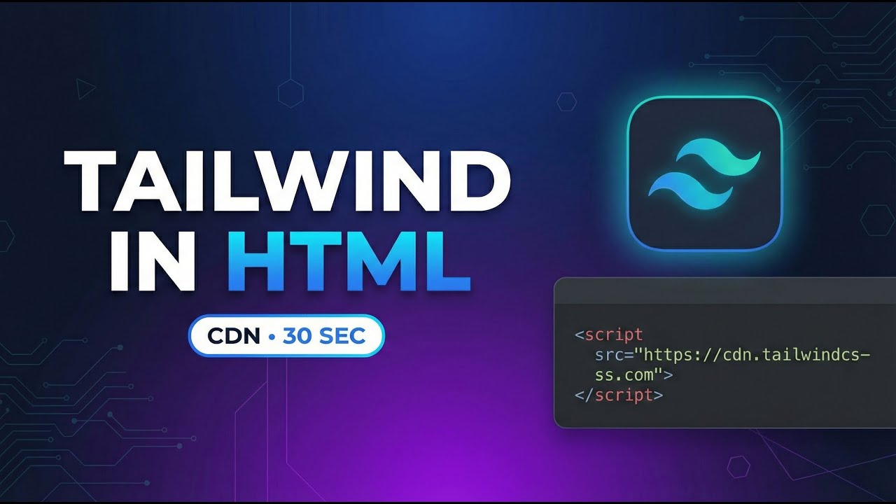 Add Tailwind CSS to HTML in 30 Seconds (CDN Setup)