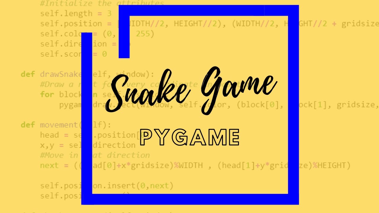 Building a Snake game using Python(pygame)