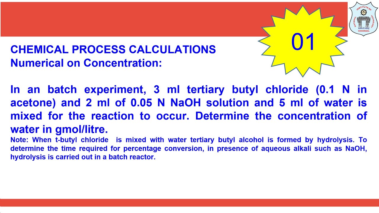 Calculating the Concentration of Water in a Reaction Mixture | Galaxy.ai