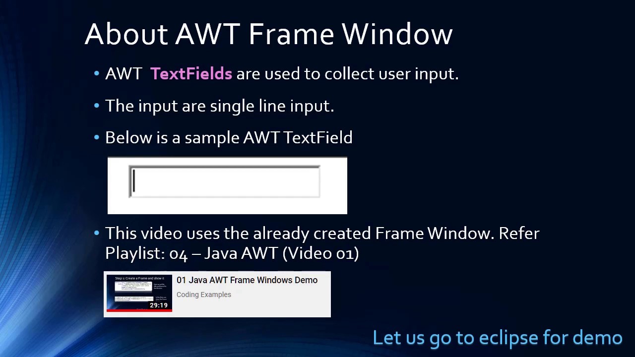 Java AWT TextField | Java AWT Tutorial #02