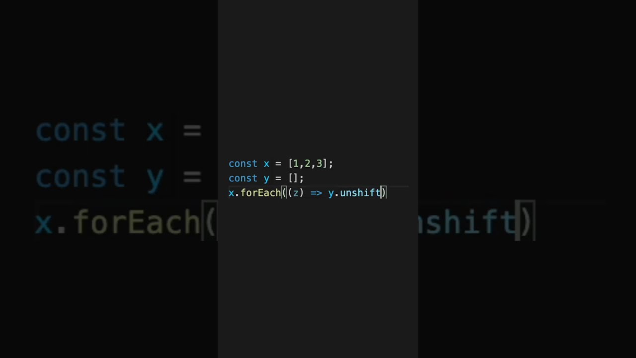 How To Reverse An Array With unshift() In JavaScript!