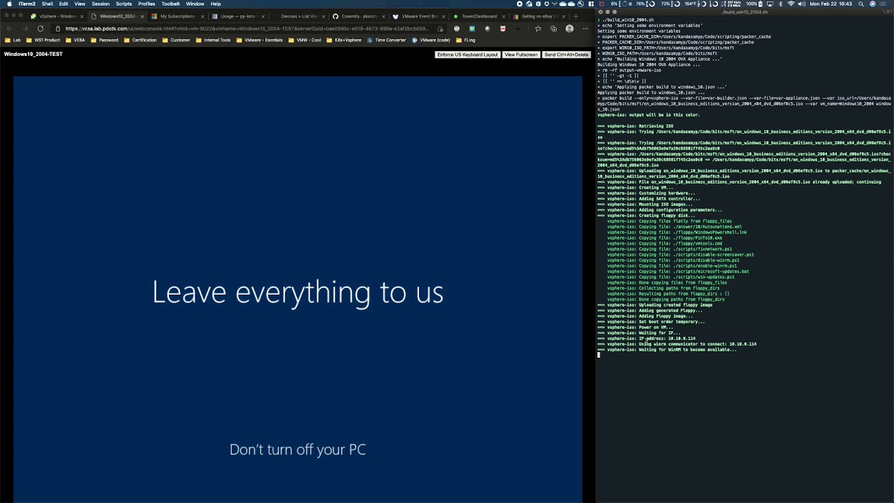 Building a Windows 10 VM auto enrolled into UEM with Packer