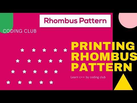 rhombus pattern by c++ | c++ program | coding