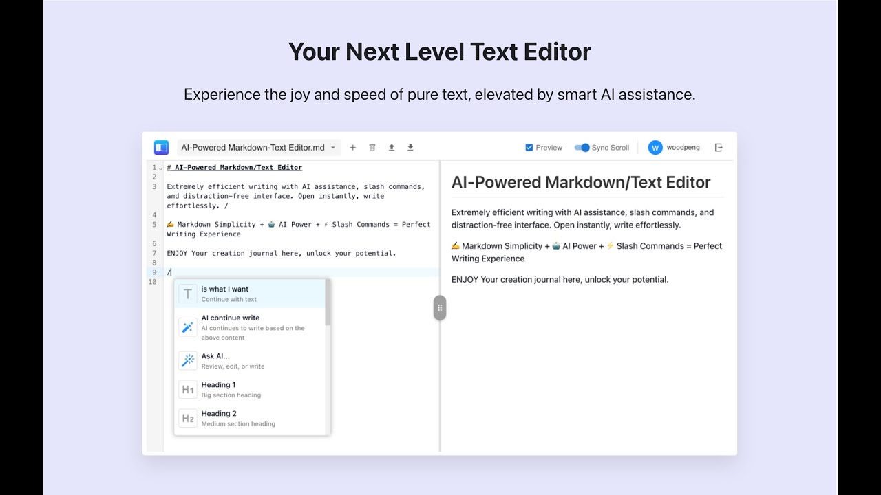 The Best FREE AI Markdown/Text Editor - Write Faster, Smarter, and Stay in Your Flow | FunBlocks  AI