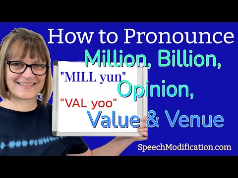 How to Pronounce Million Billion Opinion Value and Venue (Hidden /j/ "Y" Sound)