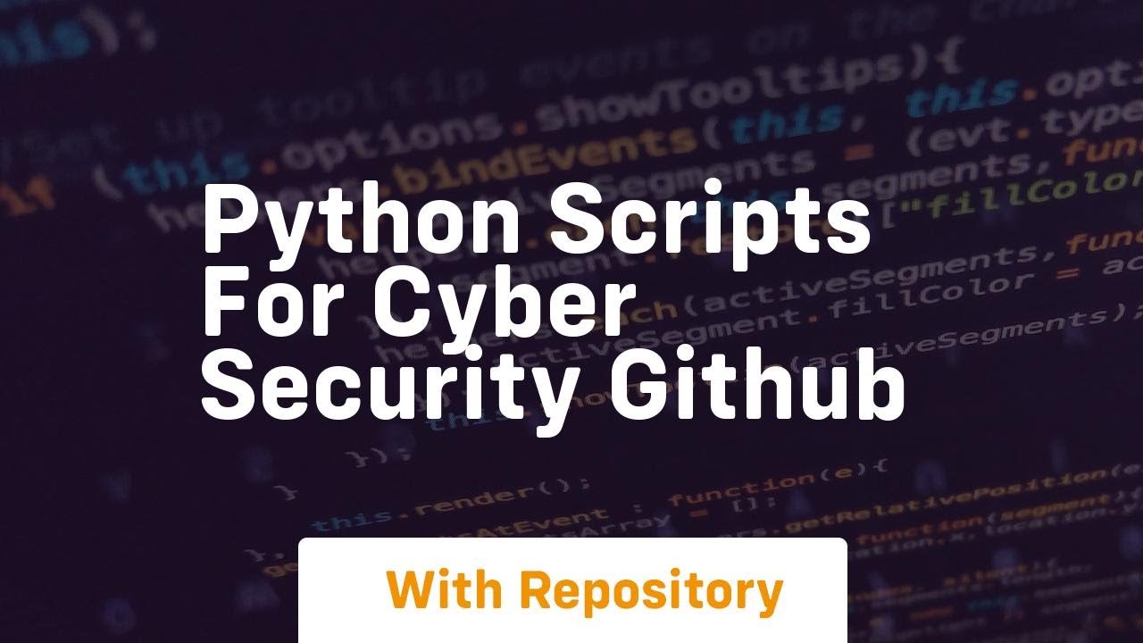 python scripts for cyber security github