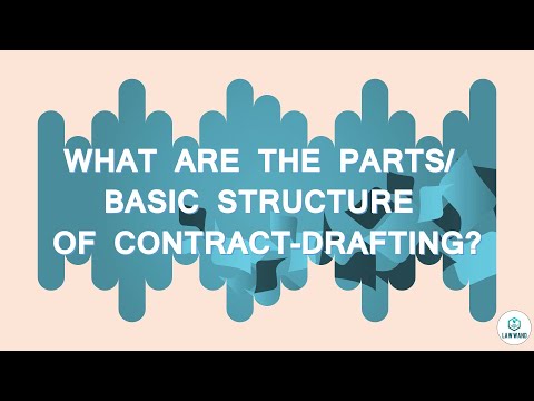 What are the different parts of a Contract OR What is the basic structure of Contract Drafting?