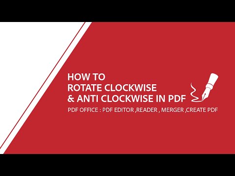 How To Rotate Clockwise & Anti Clockwise In Pdf | PDF Office : PDF Editor, Reader, Merger