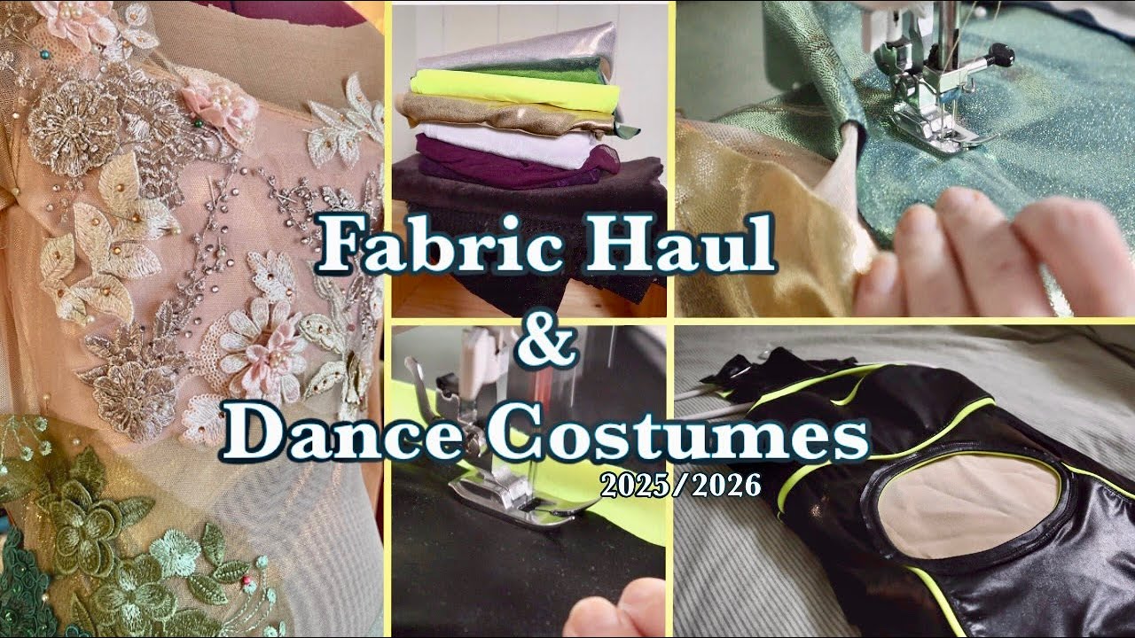Fabric Haul and the Start of Sewing Dance Costumes | dance costumes vlog  3