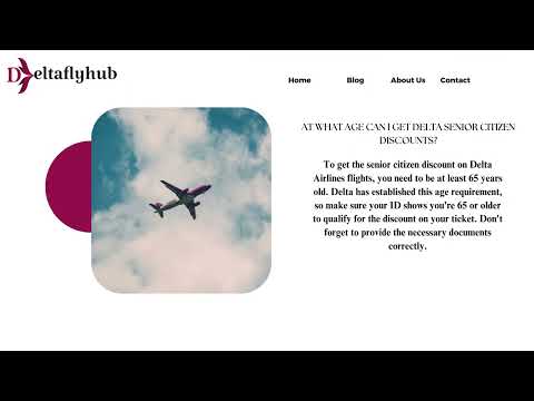 Delta Airlines Senior Citizen Discounts