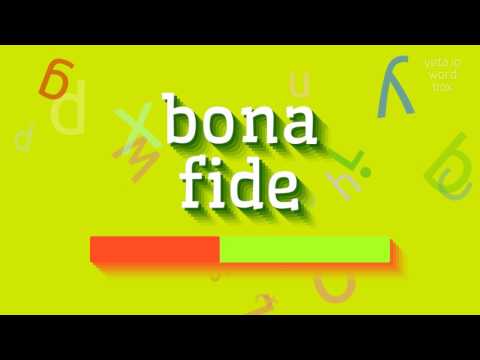 How to say "bona fide"! (High Quality Voices)