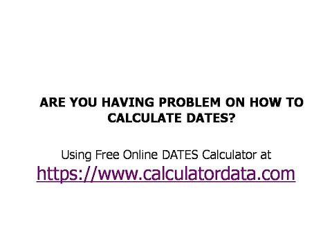 Date Calculator - How do you calculate days between two dates? Visit: https://www.calculatordata.com