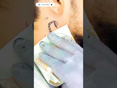 Scorpion tattoo boys neck #tattoo #tredingshorts #art #papatattoo_neck tattoos for men