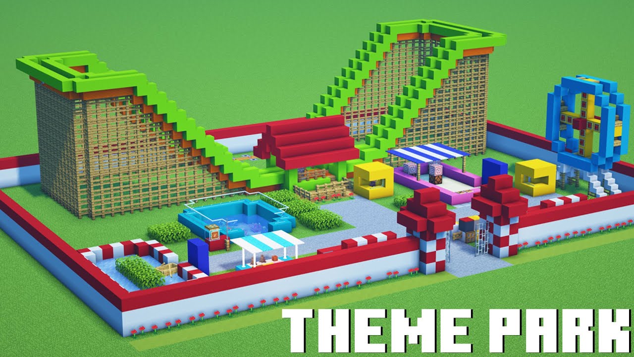 Minecraft Tutorial: How To Make A Theme Park (10+Theme Park Builds ...