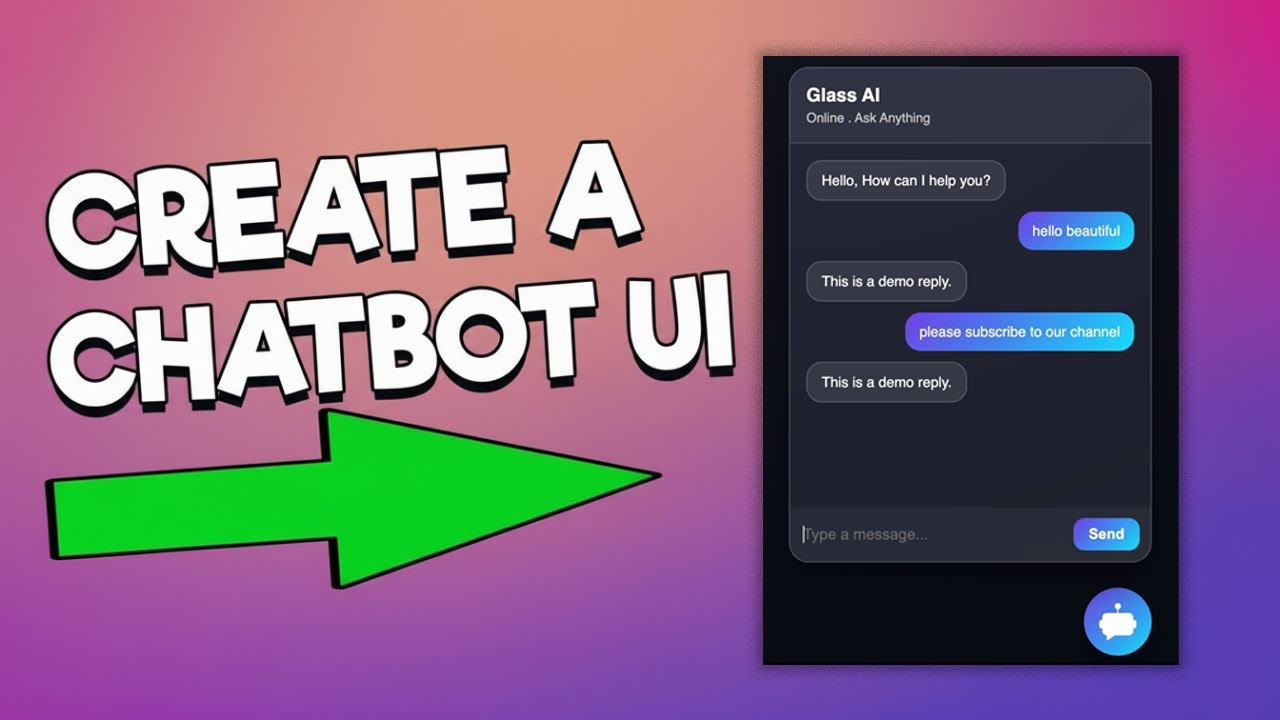 Chatbot UI Design Tutorial (HTML CSS JavaScript) | Build a Chatbot UI with HTML CSS JS (2025)