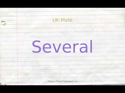 How to pronounce several