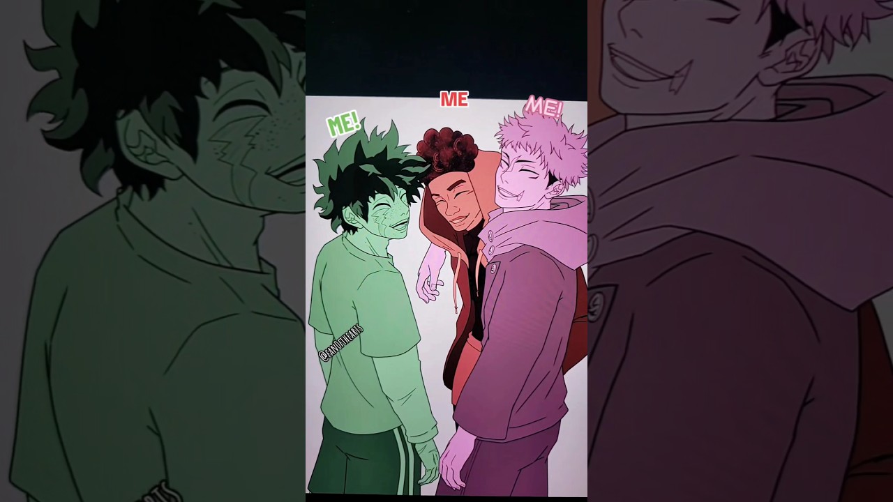 Who'd win in a FIGHT? || #redsneakersquad #mha #jjk #spiderman #deku #itadori #milesmorales #anime