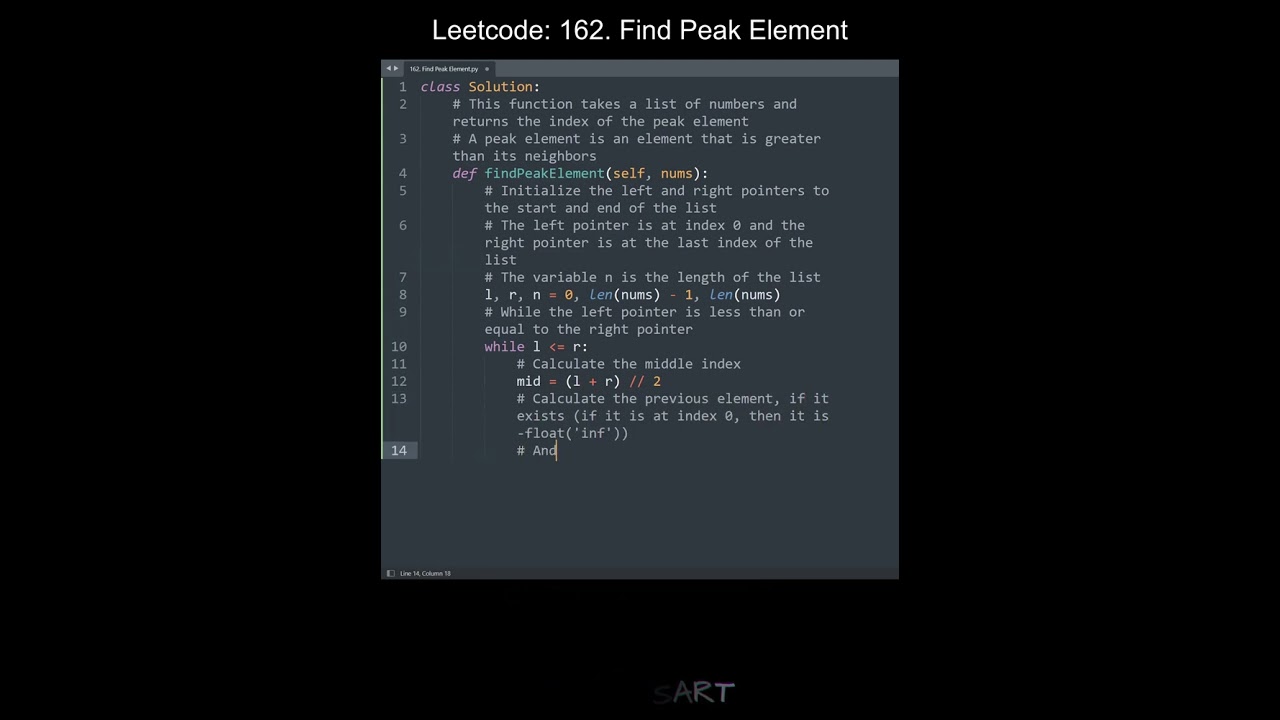 Leetcode 162. Find Peak Element in Python | Python Leetcode | Python Coding Tutorial | Python ASMR