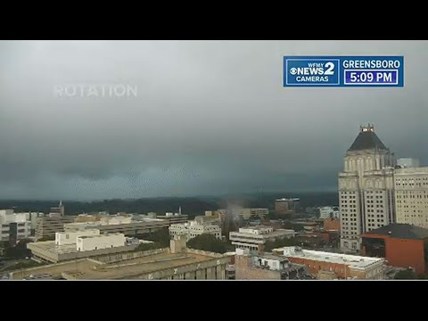 RAW: Rotation captured on WFMY News 2 Skycam over downtown Greensboro