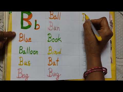 Learn Letter 🅱️ / Words Start With 🅱️ /Blue 💙 B Bus 🚌 Balloon 🎈 Bat 🦇