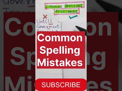 Spelling Mistakes Part-5 #english #spelling #shorts #vocabulary